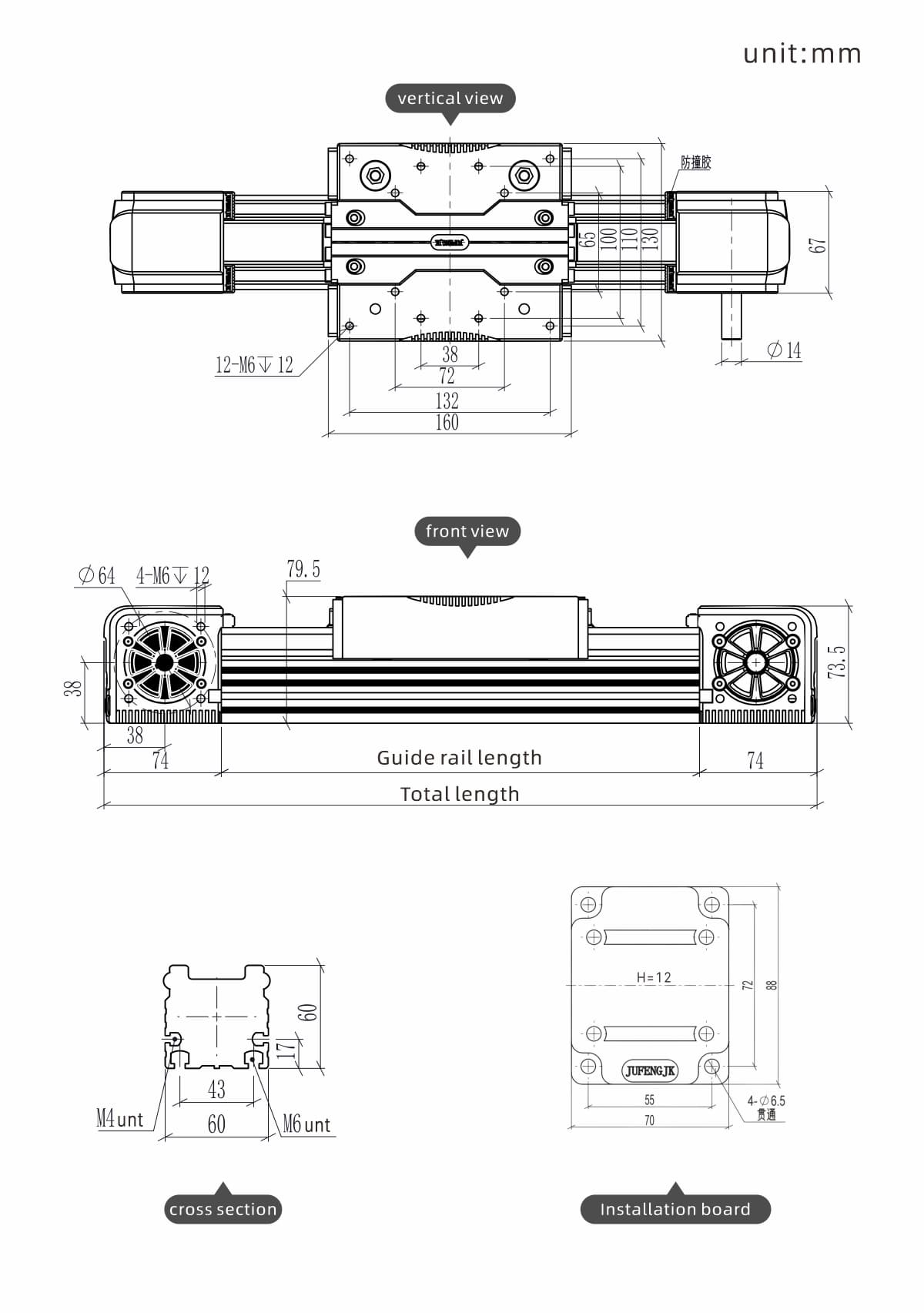 WDT6060 Linear module - Shenzhen Jufeng Jingke AUtomation Technology Co ...