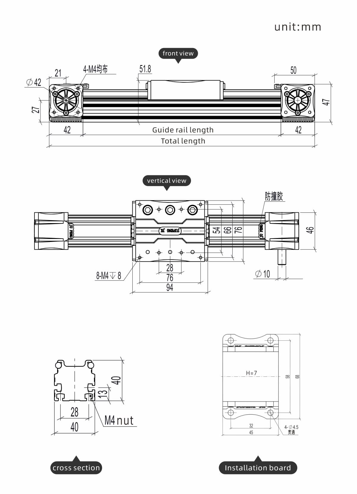 WDT4040 Linear module - Shenzhen Jufeng Jingke AUtomation Technology Co ...